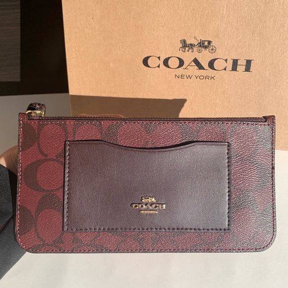 Coach | Bags | Coach Zip Top Leather Wallet | Poshmark